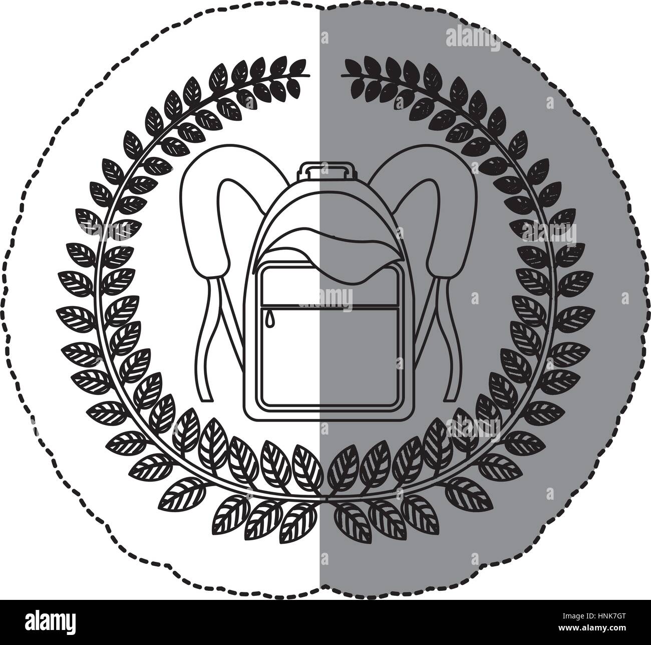 emblem school bag icon design, vector illustration image Stock Vector ...