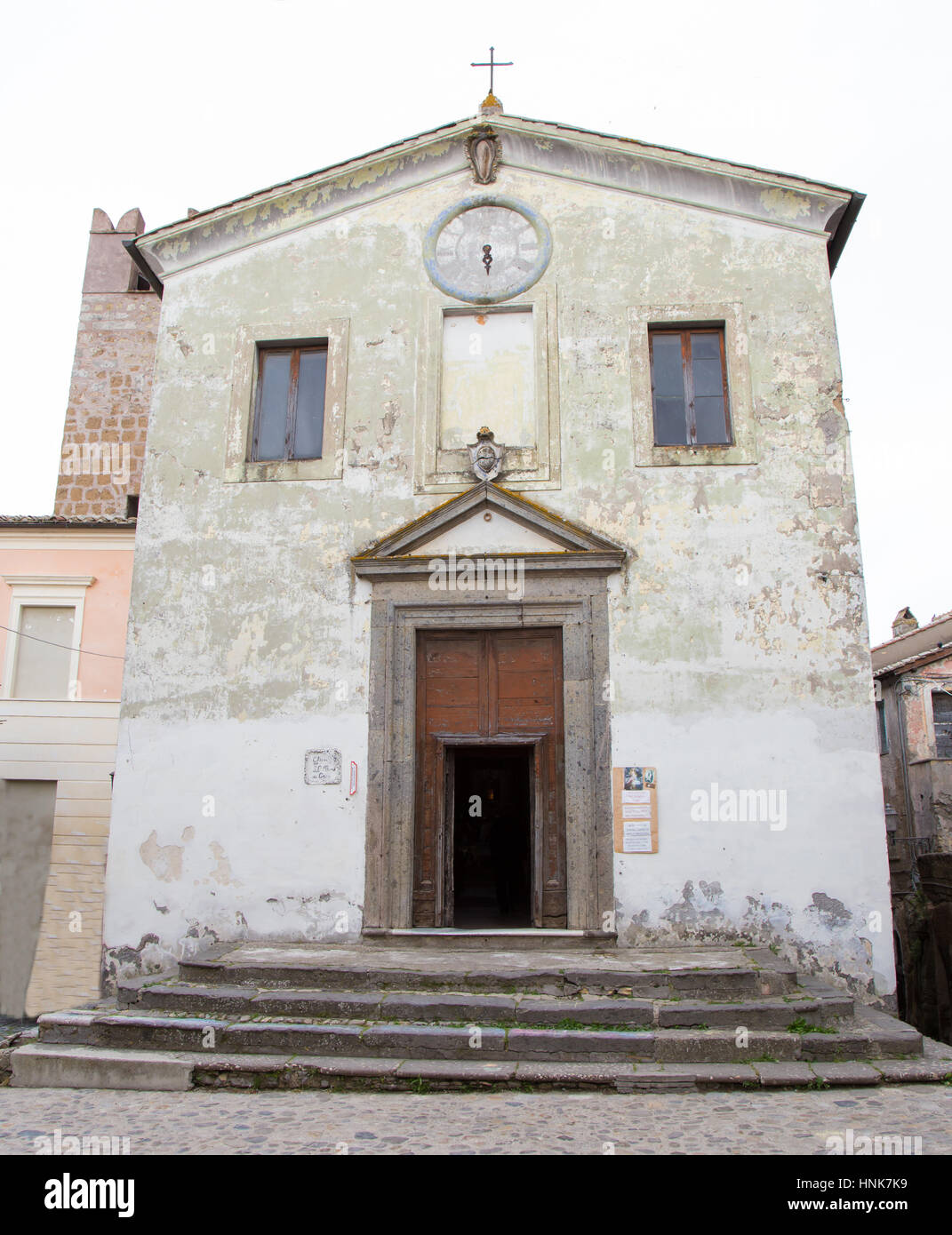 Frontal view of a church Stock Photo - Alamy