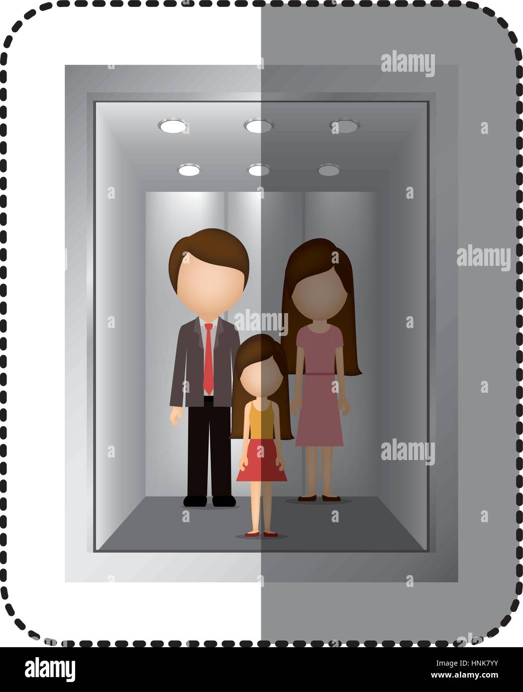 elevator with people inside icon image, vector illustration Stock ...