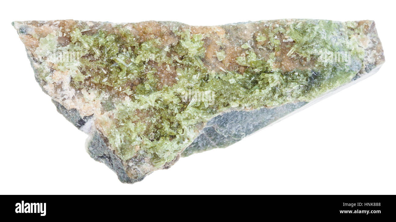 macro shooting of geological collection mineral - piece of Vesuvianite ...