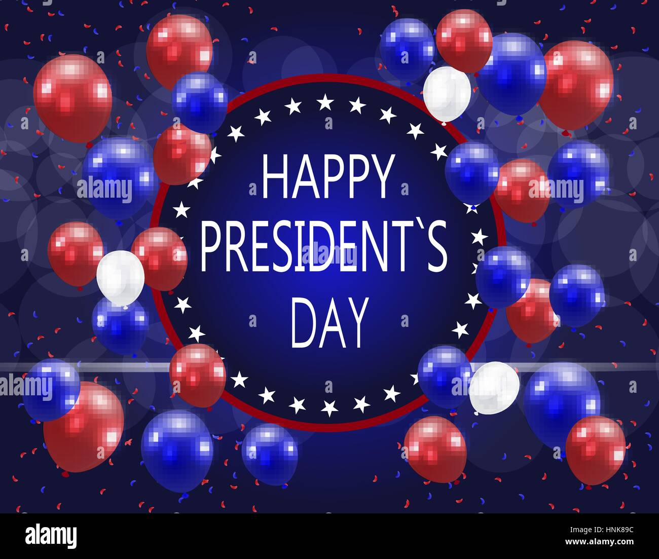 Presidents' Day. Greeting card. The inscription with the wishes of ...