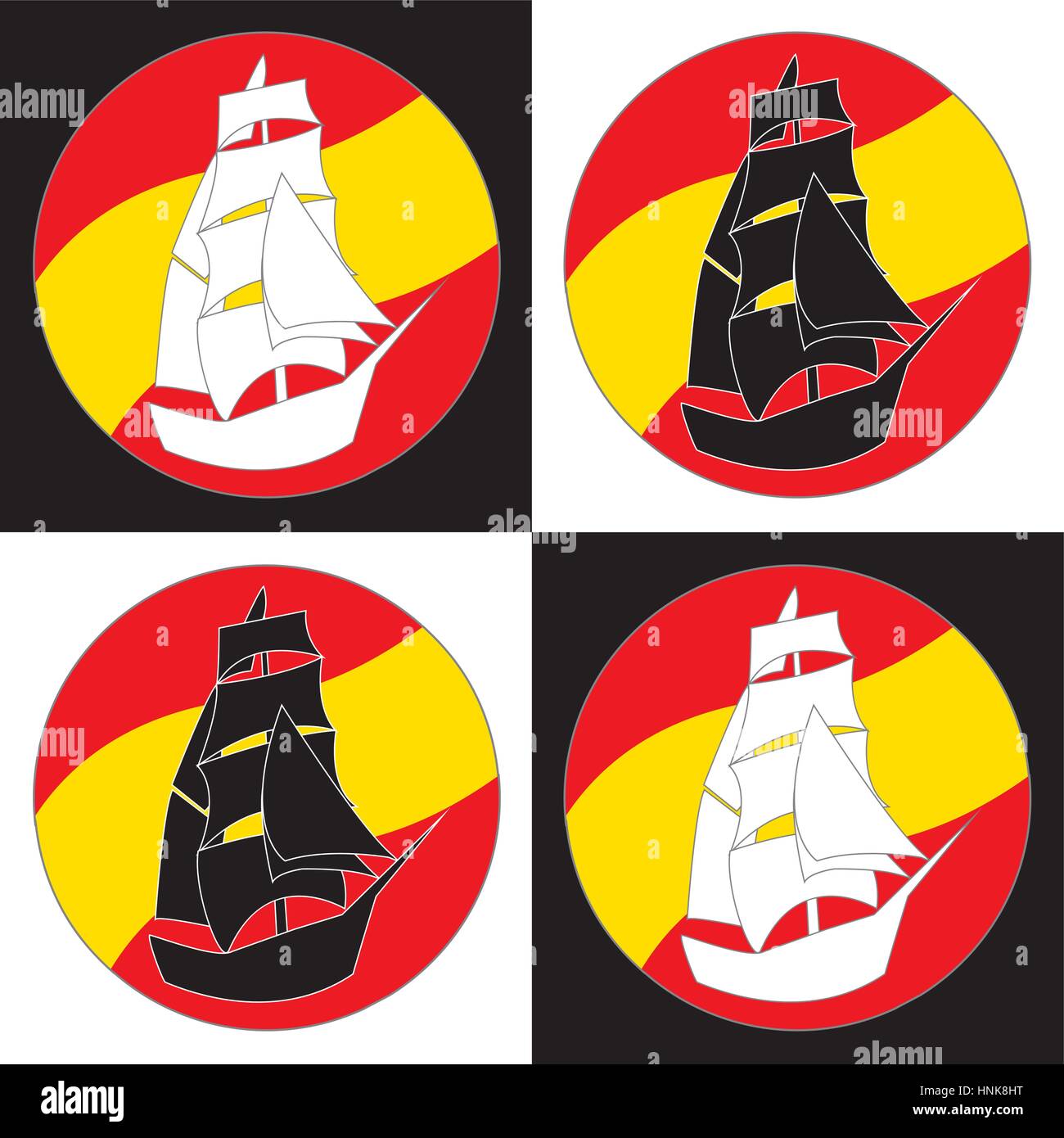 Tall ship flags Stock Vector Images - Alamy