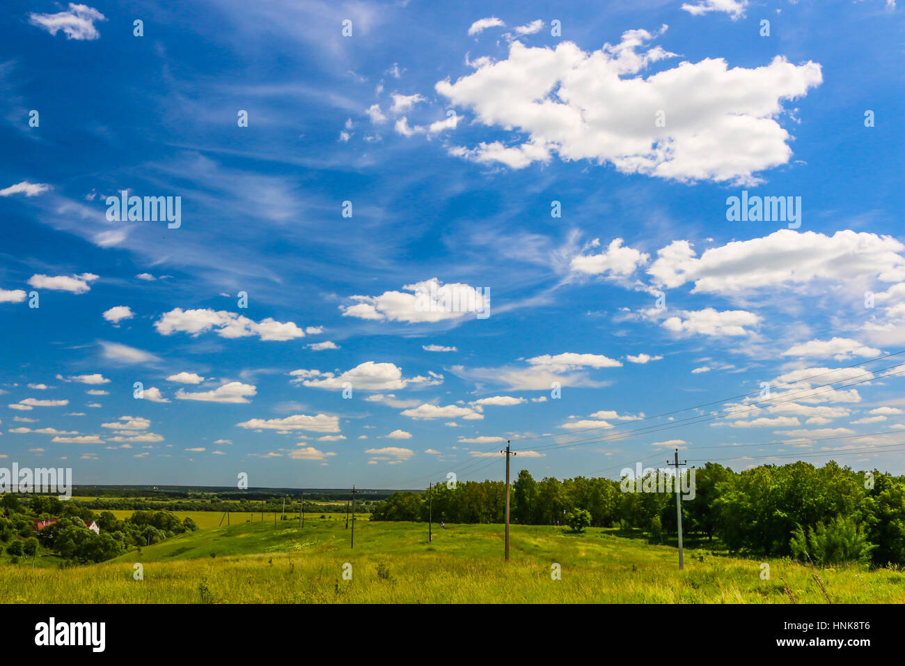 Spring sun magic colors nature beautiful sunny blue sky and green grass ...