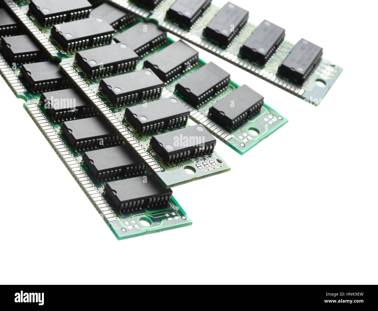 closeup SIMM 72-pin RAM isolated on white background Stock Photo - Alamy