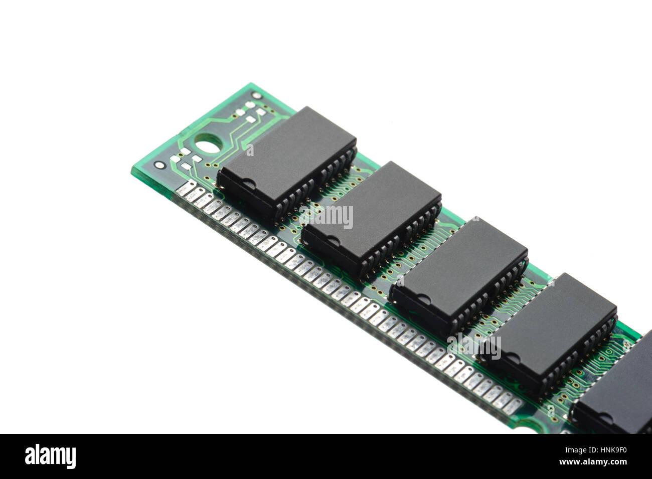 closeup SIMM 72-pin RAM isolated on white background Stock Photo - Alamy