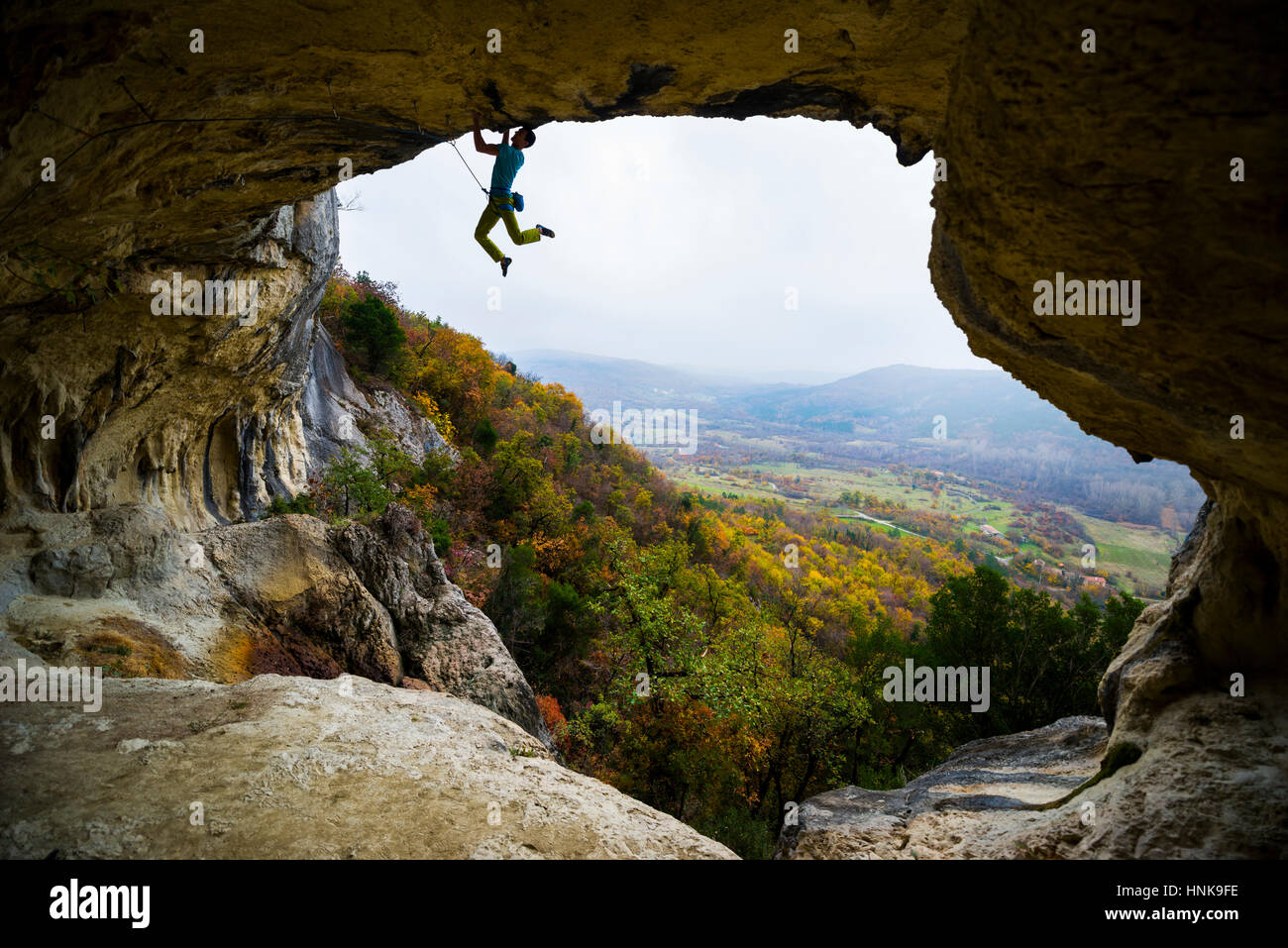 Rock climbing in Istria, Croatia Stock Photo - Alamy