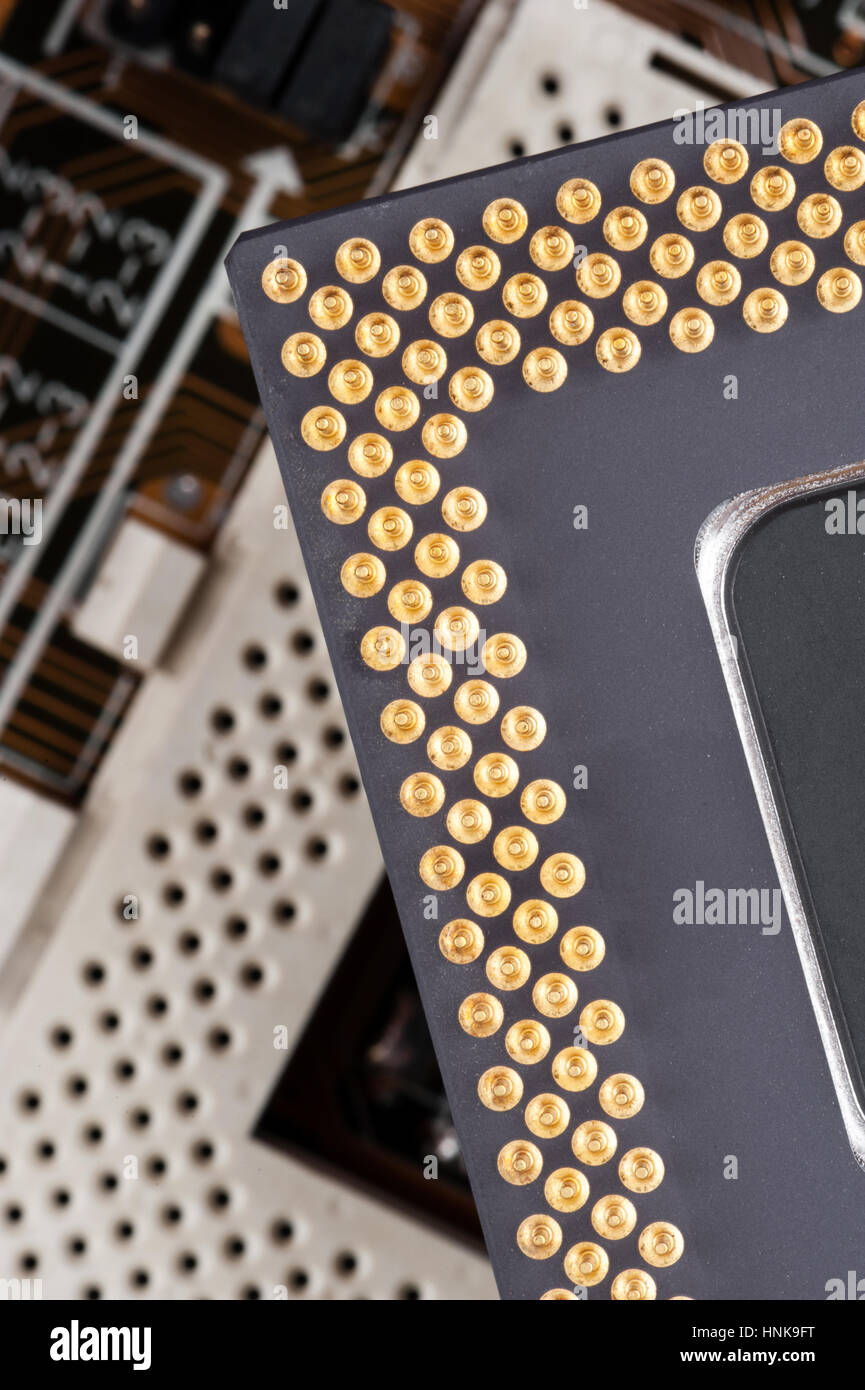 closeup details of Central Processing Unit (CPU Stock Photo - Alamy
