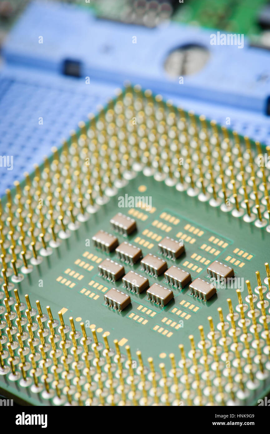 closeup details of Central Processing Unit (CPU Stock Photo - Alamy