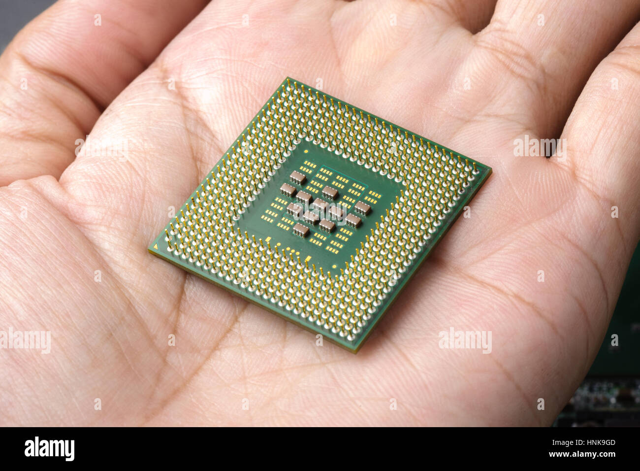 Central Processing Unit (CPU) in human hand Stock Photo - Alamy