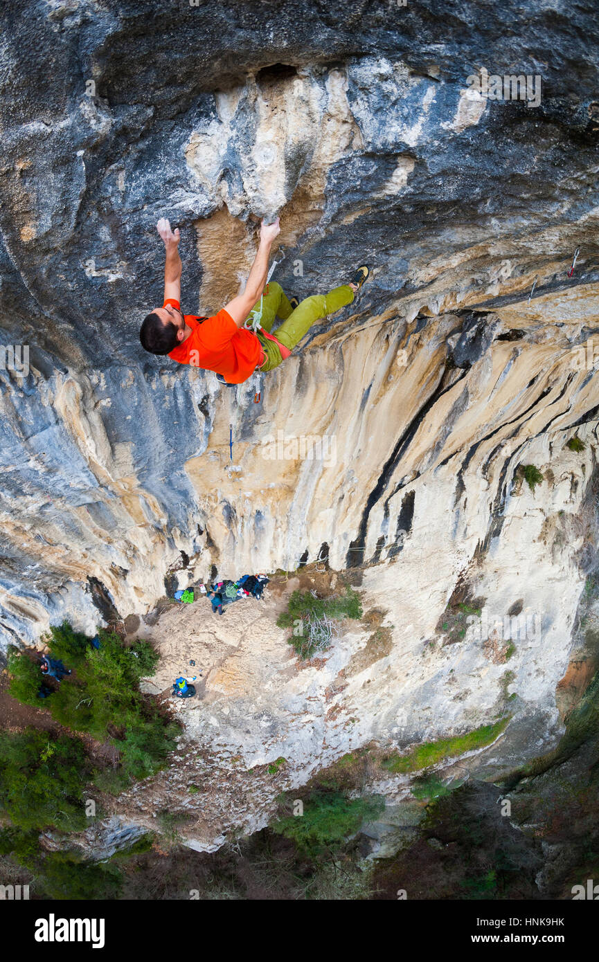 Rock climbing near Buzet, Croatia Stock Photo - Alamy