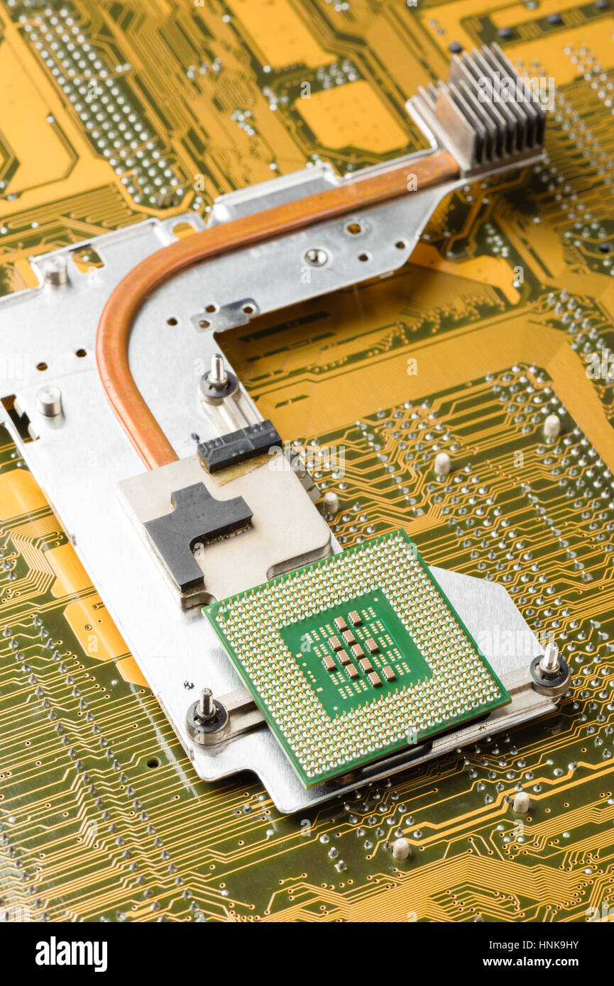 Central Processing Unit (CPU) on heatsink (cooler Stock Photo - Alamy