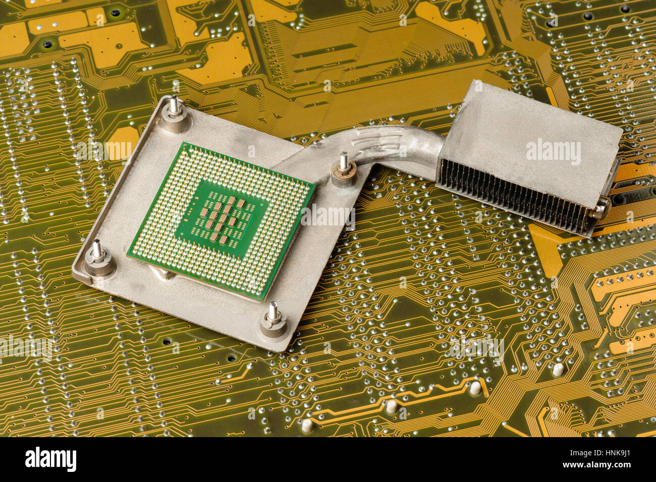 Central Processing Unit (CPU) on heatsink (cooler Stock Photo - Alamy