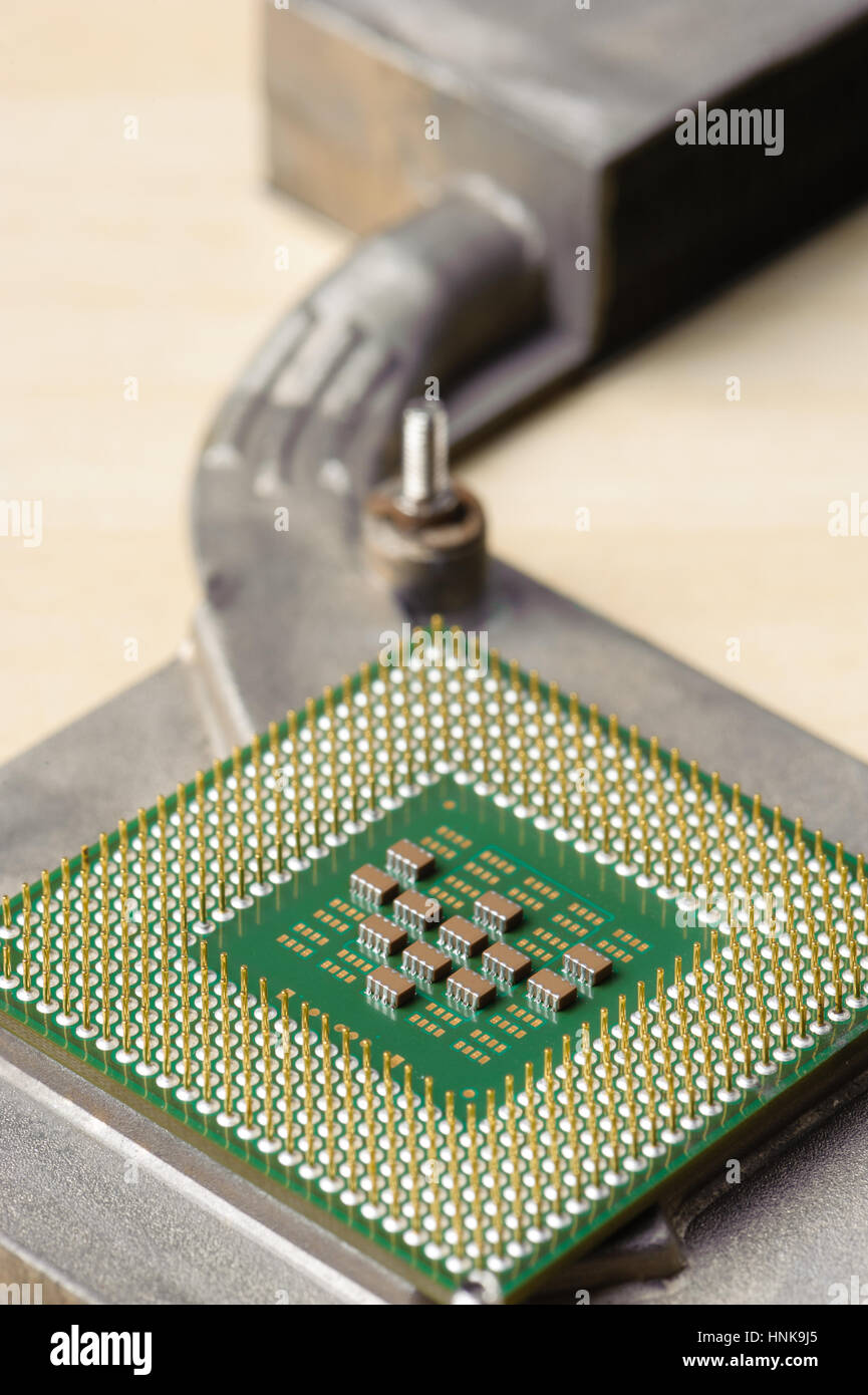 Central Processing Unit (CPU) on heatsink (cooler Stock Photo - Alamy