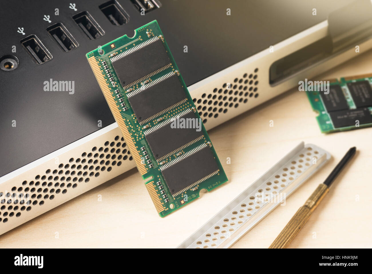 computer memory (RAM), Upgrading the personal computer Stock Photo - Alamy