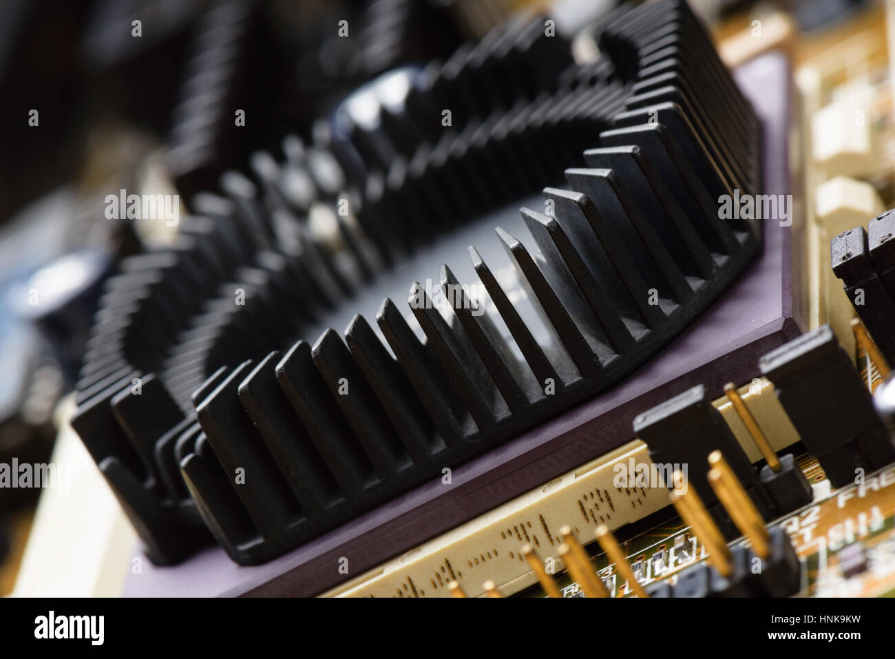 closeup details of old heatsink Stock Photo - Alamy
