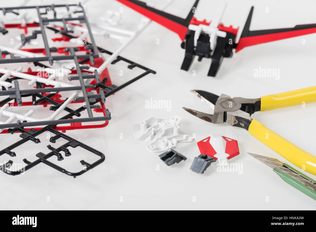 plastic model ktis, sprue or injection moulding of toy Stock Photo - Alamy