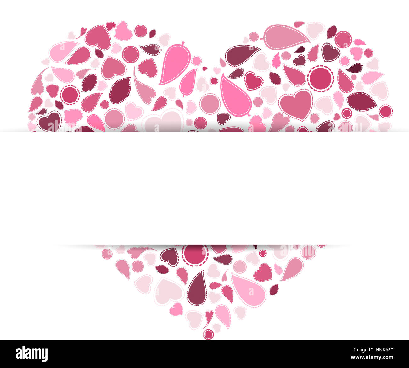 heart pattern white background Stock Photo - Alamy