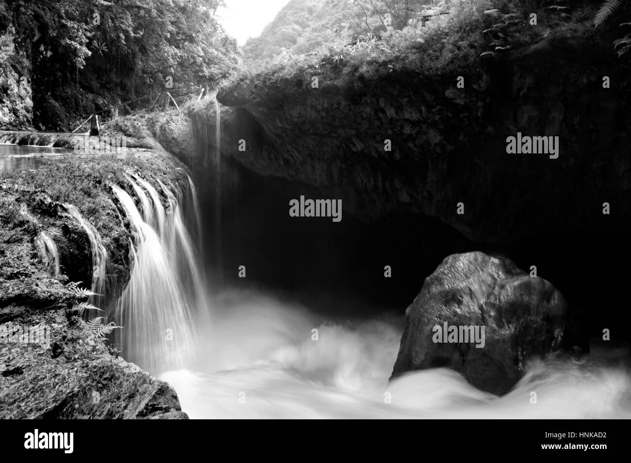 Landscape view cave in Black and White Stock Photos & Images - Alamy