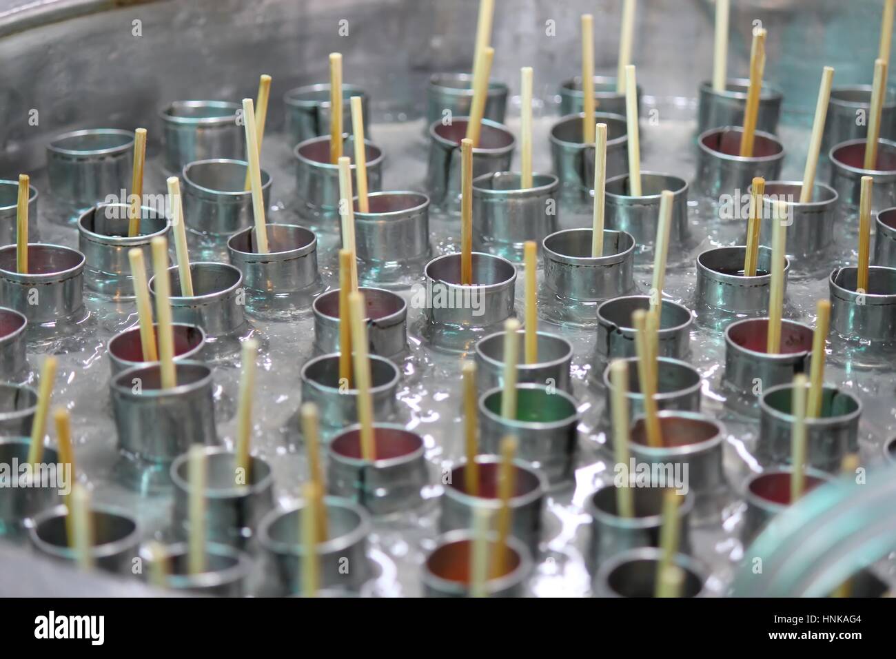 Thai Dessert Water Ice Making in Thai Local Market Stock Photo - Alamy