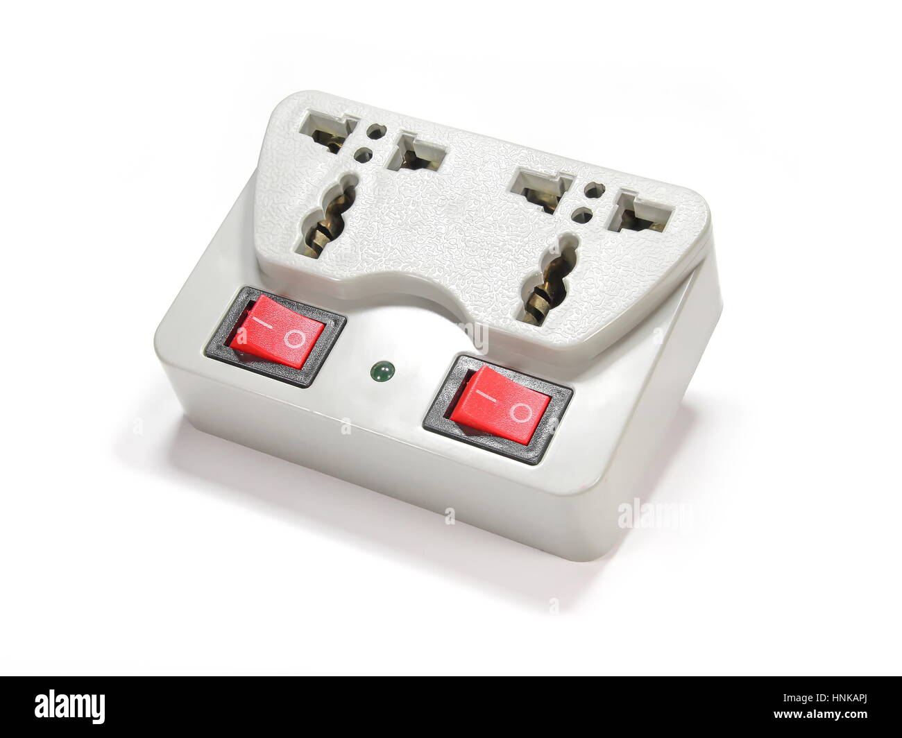 Switchable Electric Socket Isolated on White Background Stock Photo - Alamy