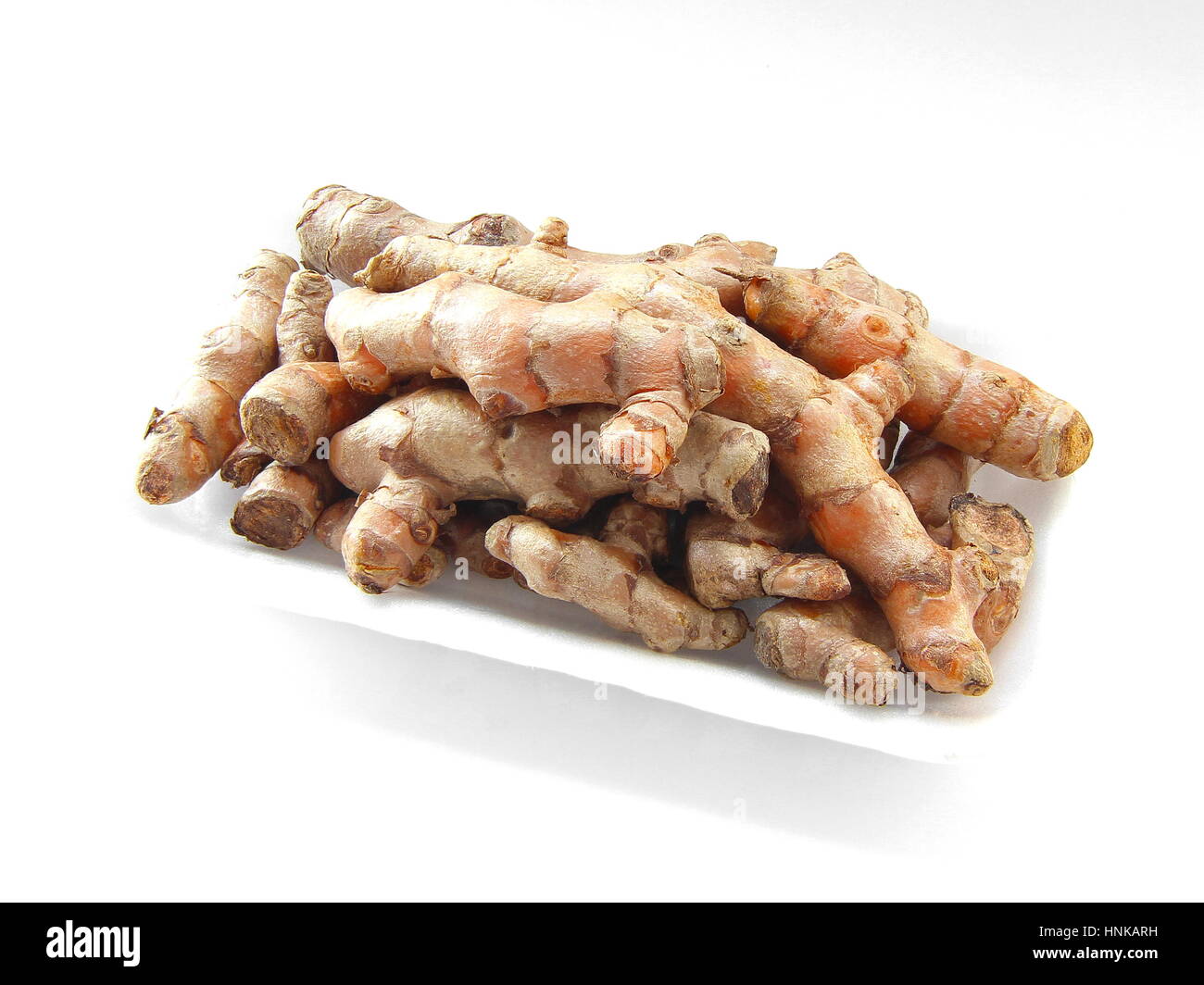 Turmeric or Turmeric Roots Isolated on white background Stock Photo - Alamy