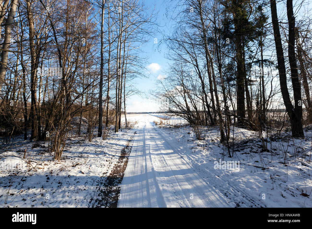 winter road, close-up Stock Photo - Alamy