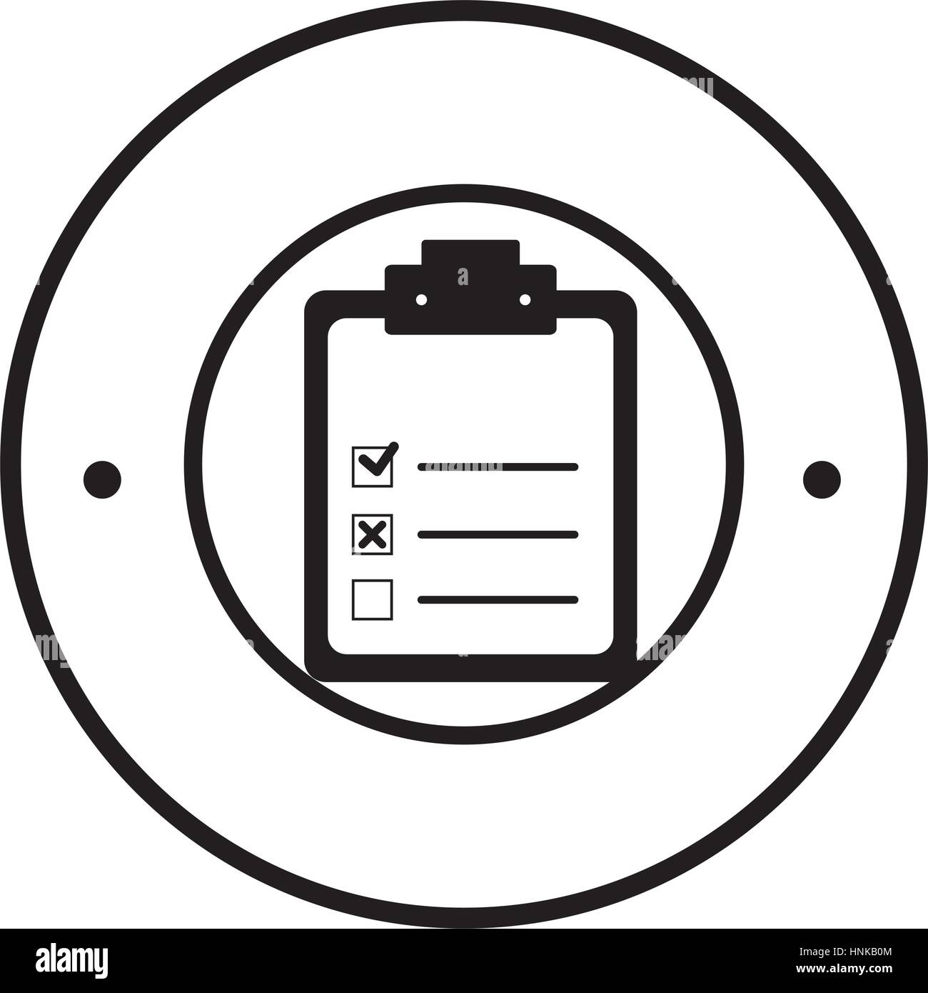 circular border with Table with check sheet vector illustration Stock ...