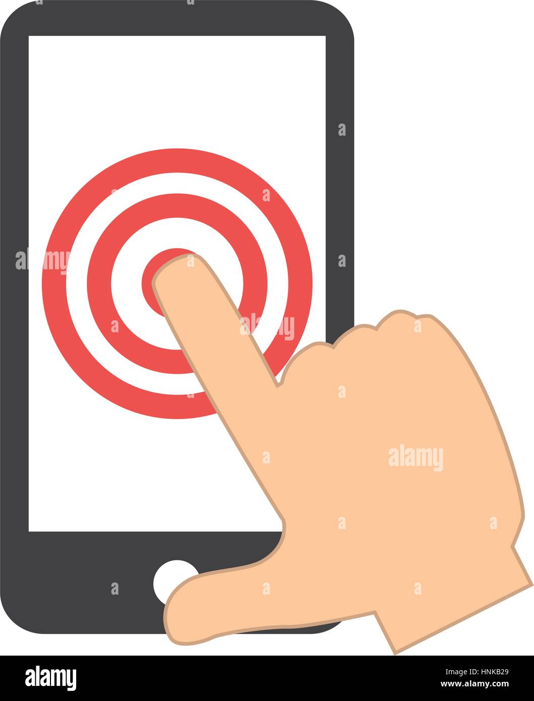 tech touch tablet and touch with finger vector illustration Stock ...