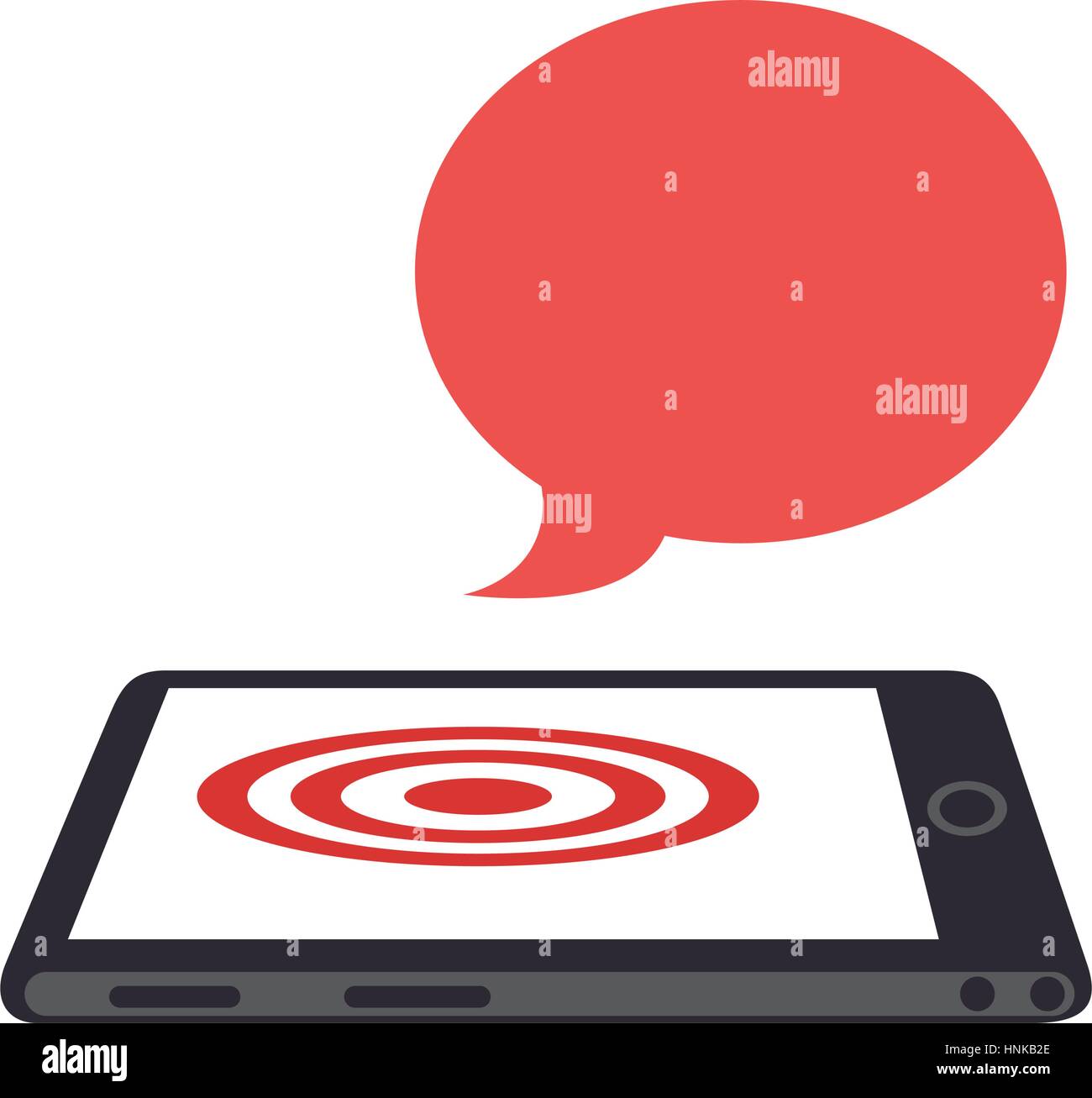 tech touch tablet with dialog callout box vector illustration vector ...