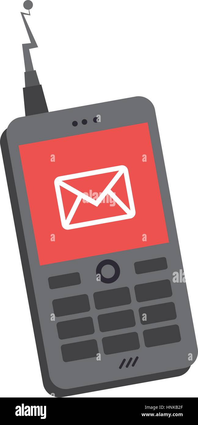 Silhouette personal communication device icon hi-res stock photography ...