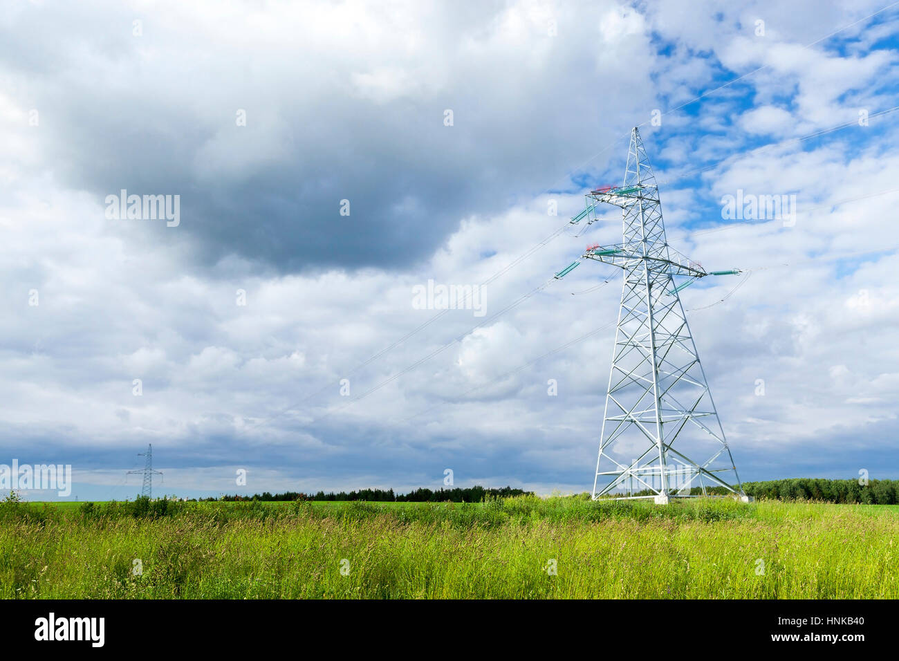 electric pole, field Stock Photo - Alamy