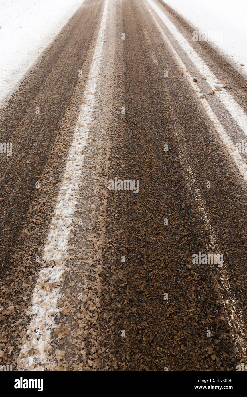 Wet muddy winter scene hi-res stock photography and images - Alamy