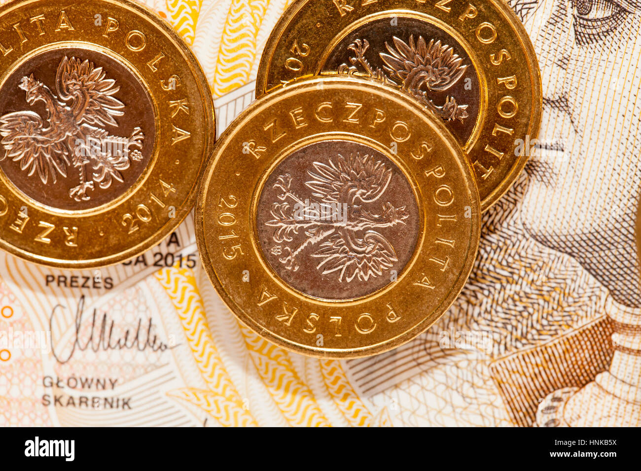 Polish Zloty, close-up Stock Photo - Alamy