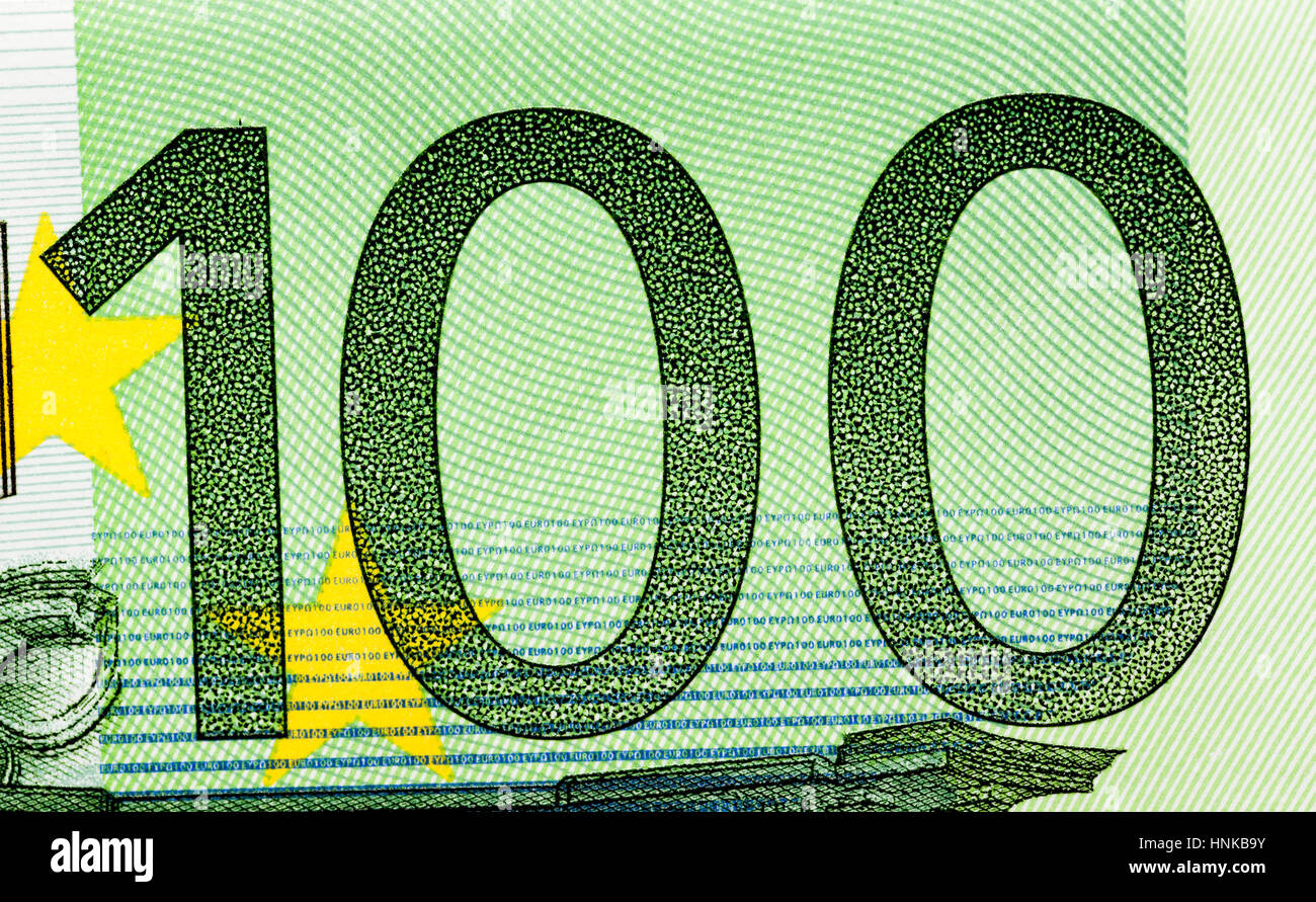 one hundred euro close-up Stock Photo - Alamy
