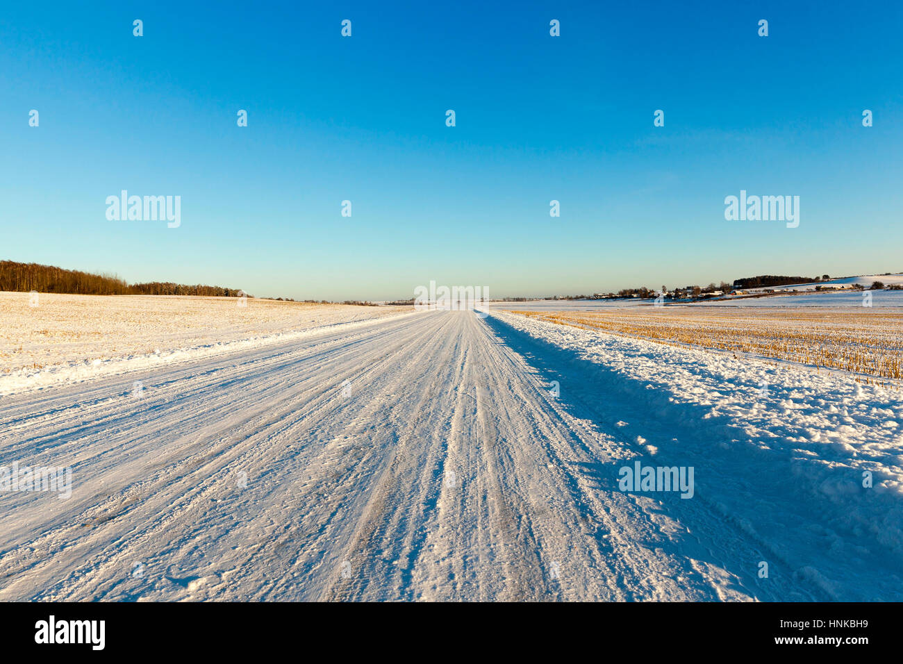 muddy road, winter Stock Photo - Alamy