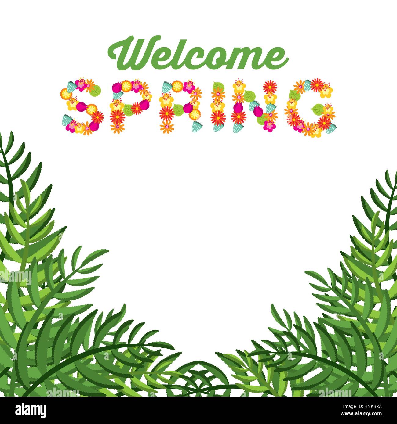 tropical leaves over white background. spring season concept. colorful ...