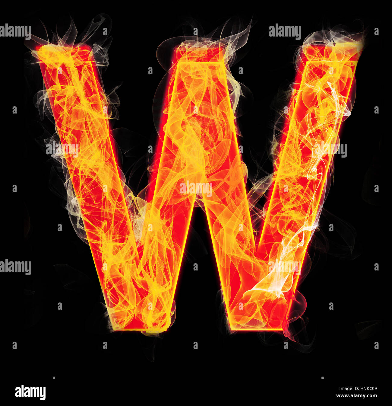 Burning letters as alphabet type Stock Photo - Alamy