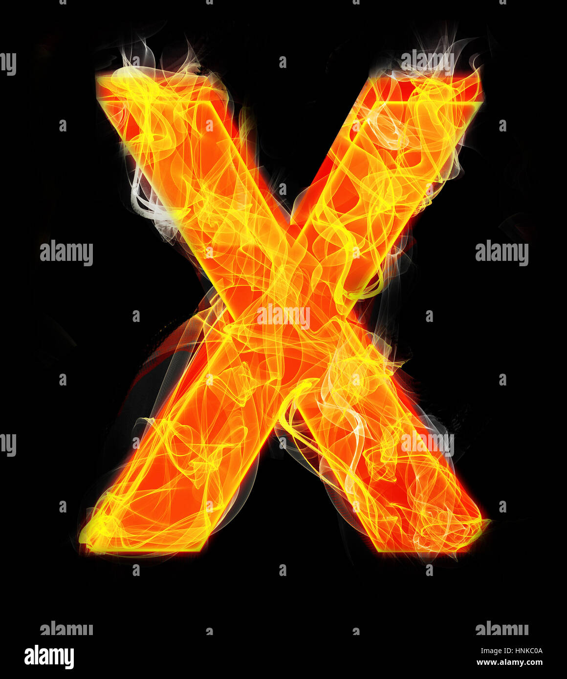 Burning letters as alphabet type Stock Photo - Alamy