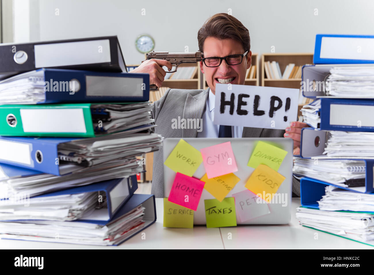 Busy businessman asking for help with work Stock Photo - Alamy