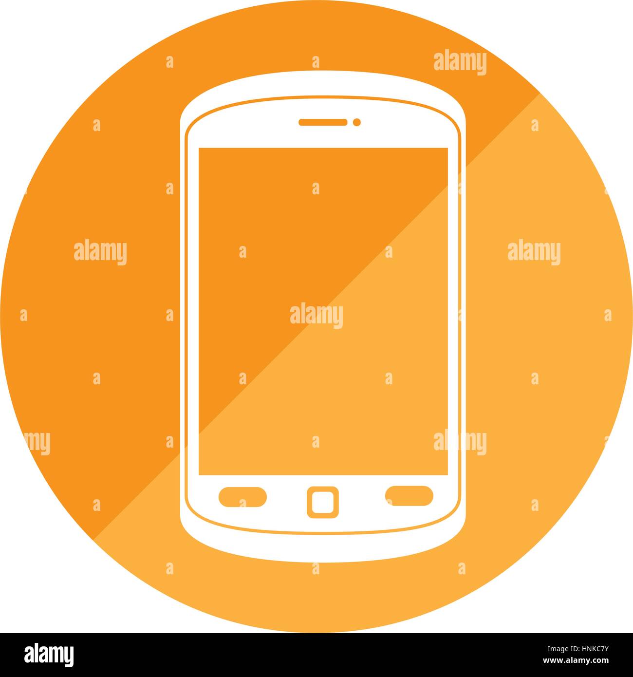 round frame with cellphone with buttons vector illustration Stock ...