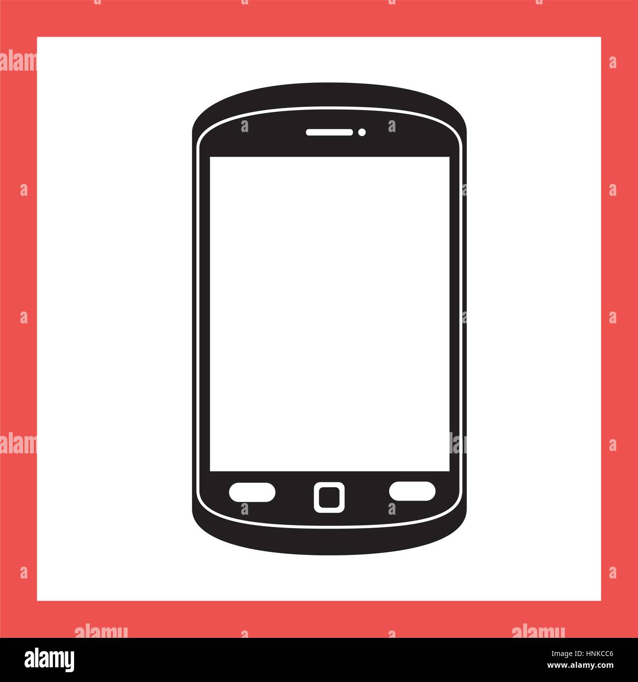 square frame with black contour cellphone vector illustration Stock ...
