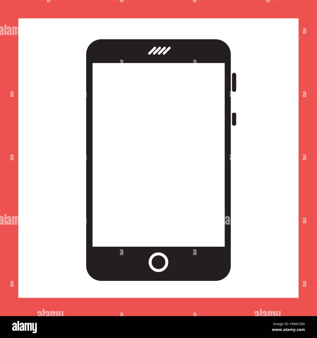 square frame with black contour cellphone vector illustration Stock ...