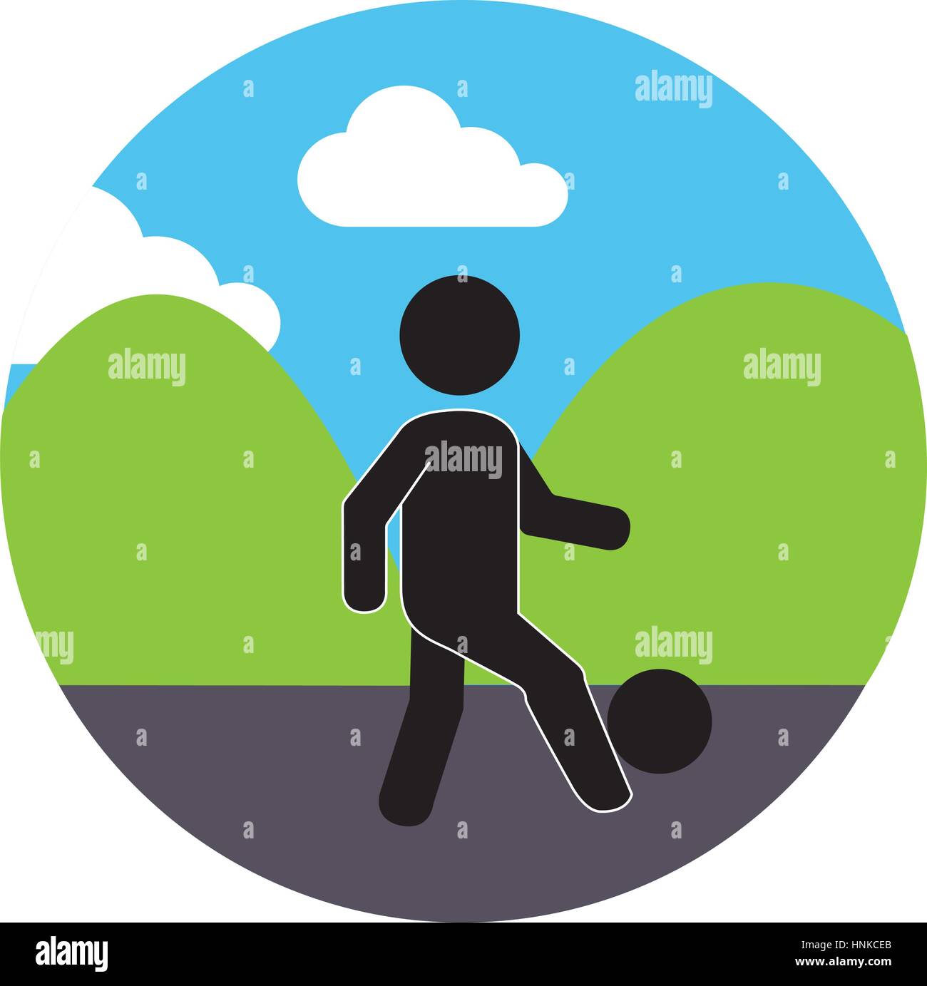 Colorful circular landscape man hi-res stock photography and images - Alamy