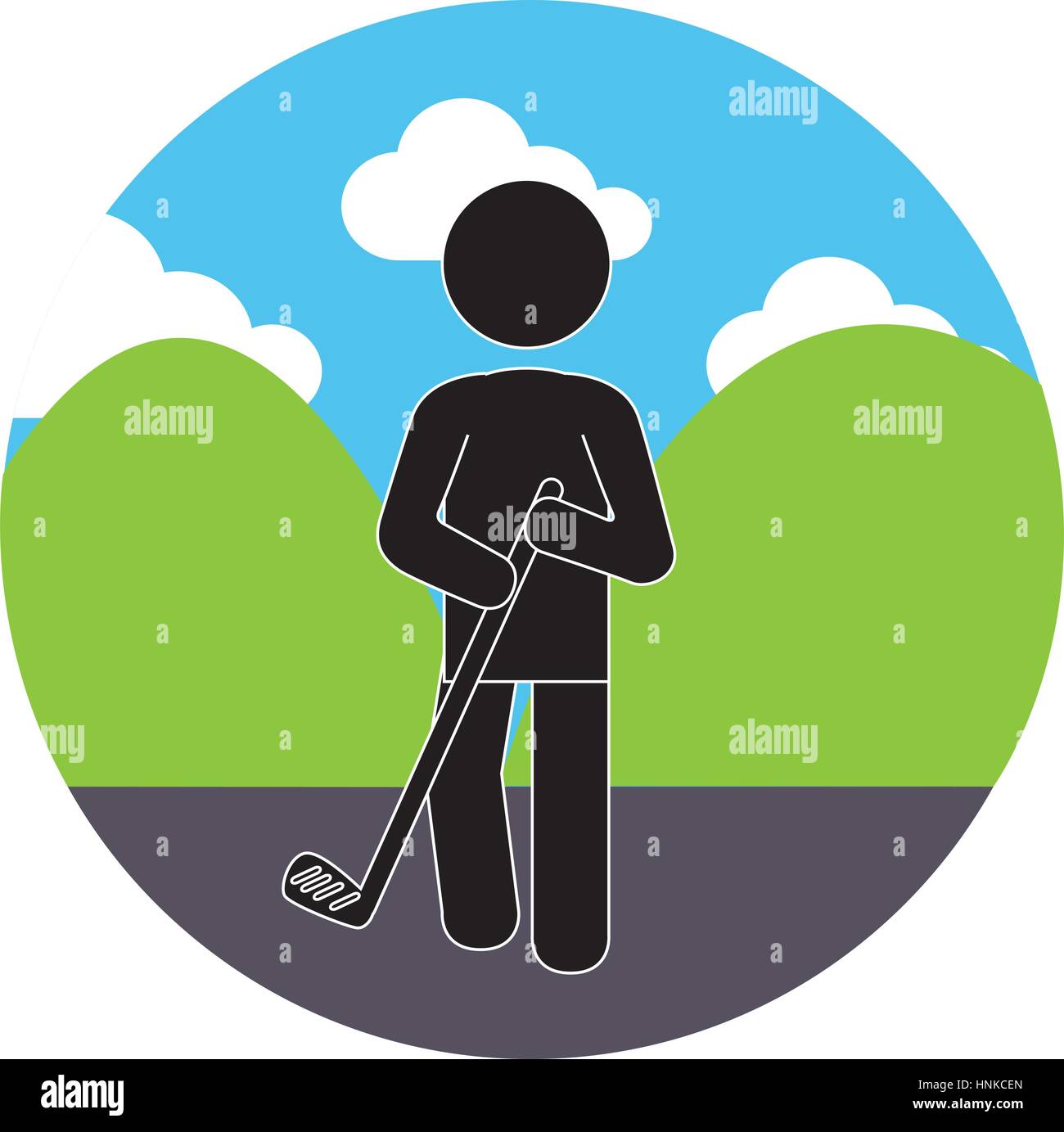 Colorful circular landscape golf Stock Vector Images - Alamy