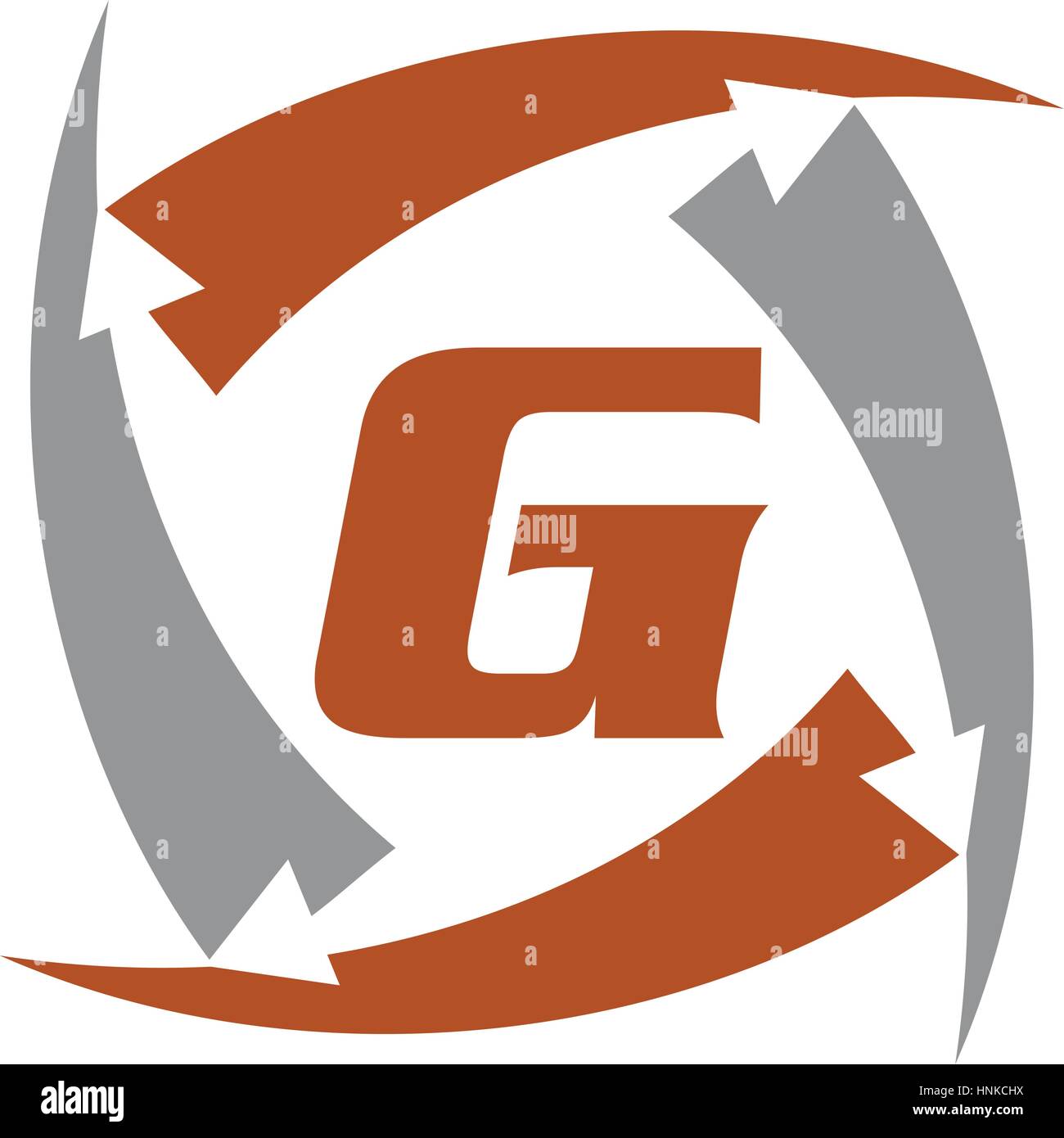 Arrow Rotation Swoosh Letter G Stock Vector Image & Art - Alamy