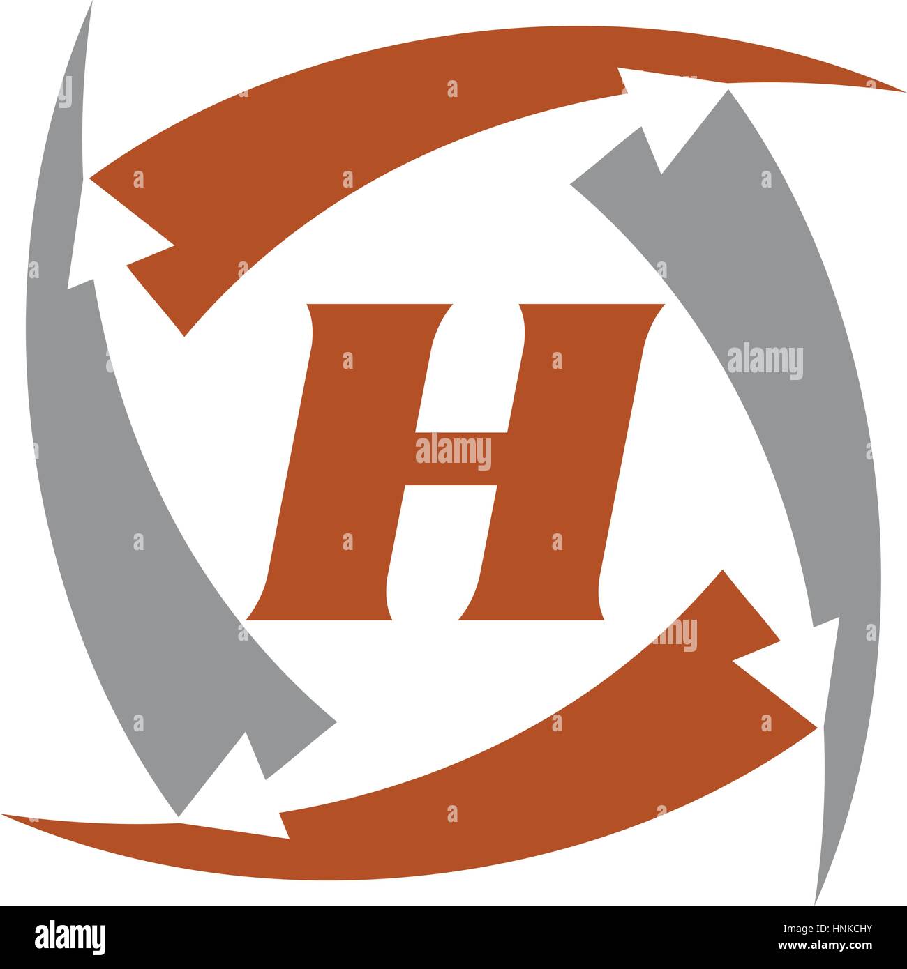 Arrow Rotation Swoosh Letter H Stock Vector Image & Art - Alamy