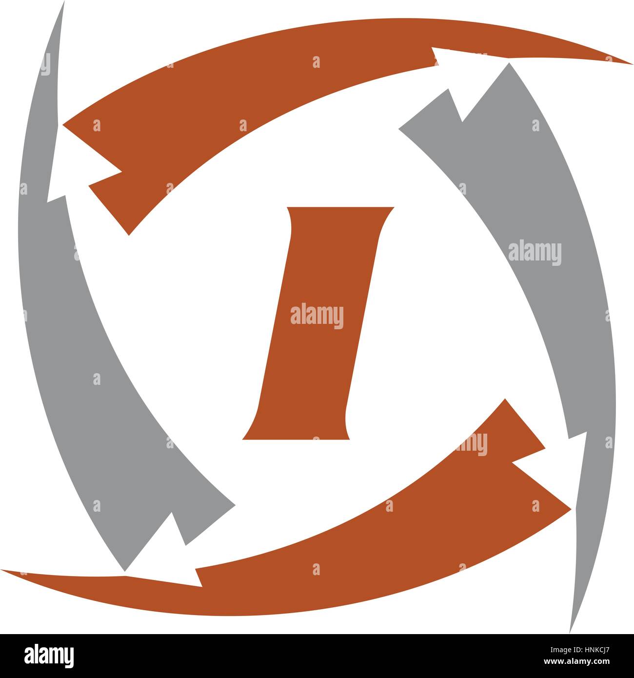 Arrow Rotation Swoosh Letter I Stock Vector Image & Art - Alamy