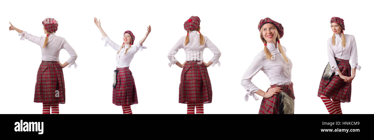 Woman in traditional scottish clothing Stock Photo - Alamy