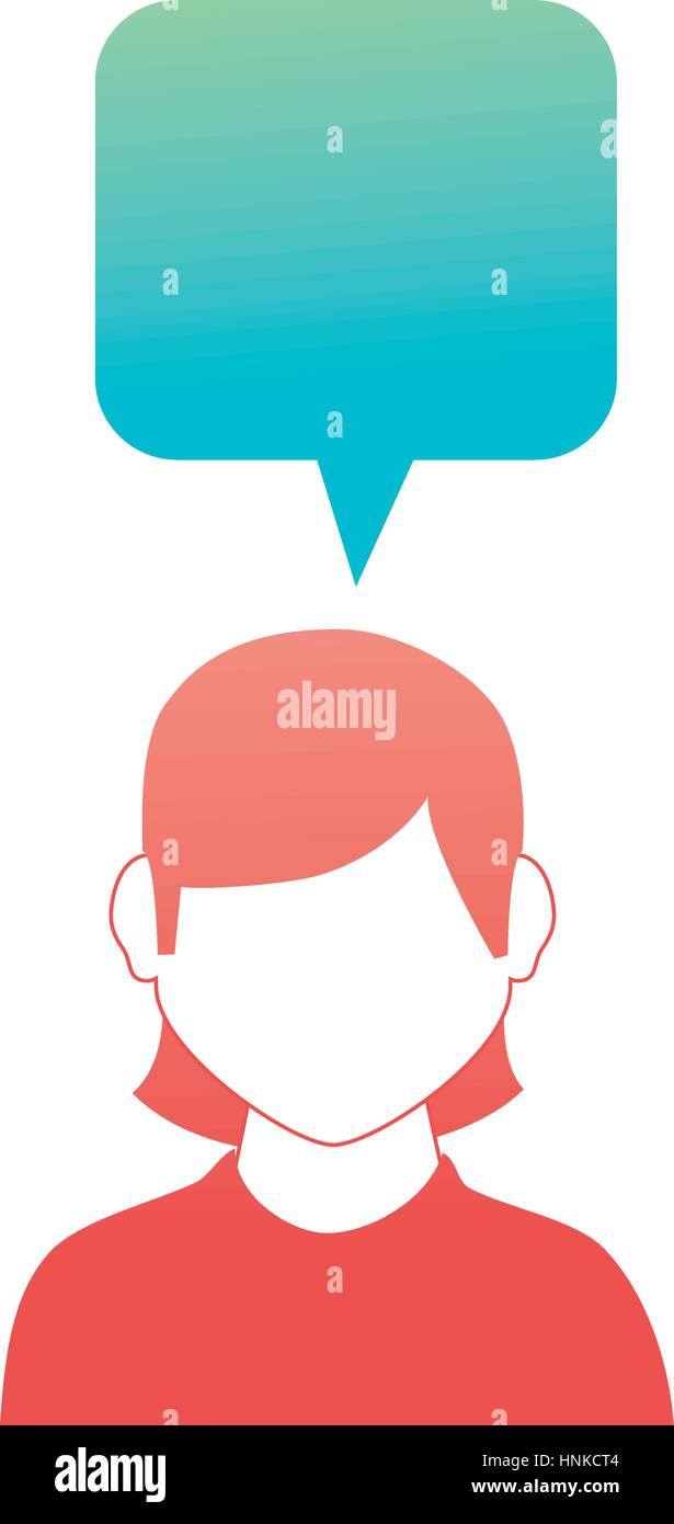 rounded square callout for dialogue with girl half body and without ...