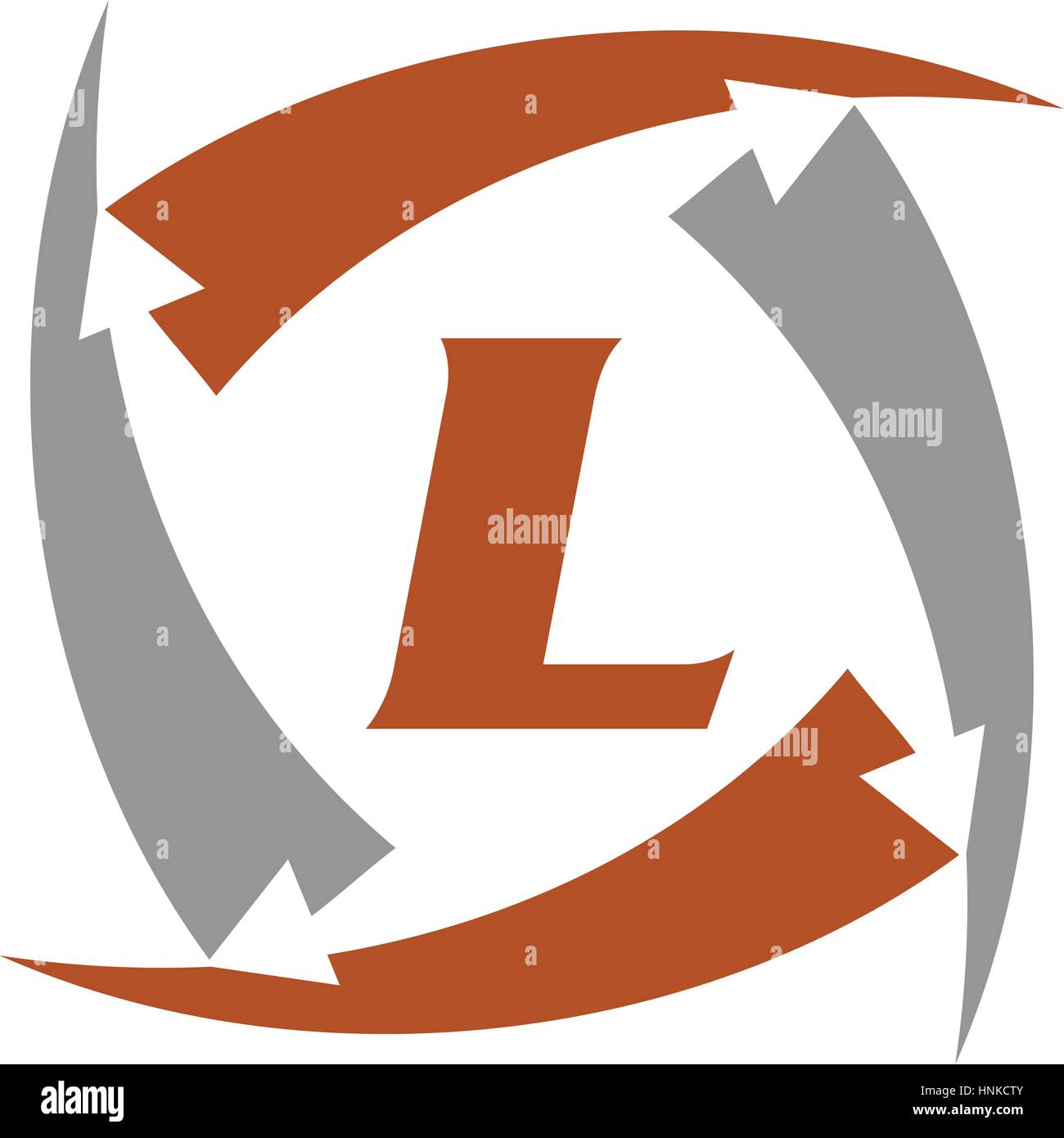 Arrow Rotation Swoosh Letter L Stock Vector Image & Art - Alamy